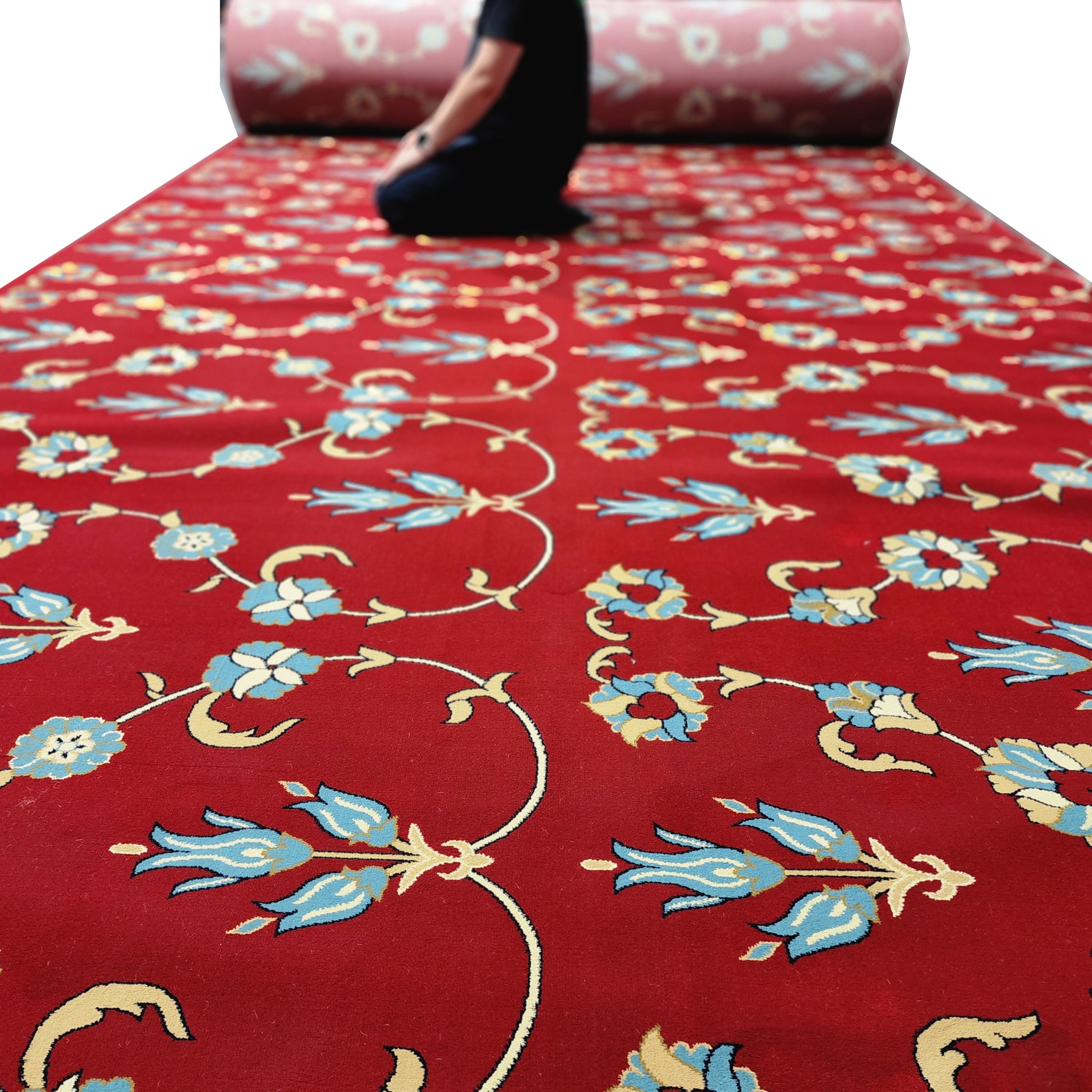 ISTANBUL BLUE MOSQUE Red Floral Mosque & Masjid Carpet – MUSALLA CARPETS